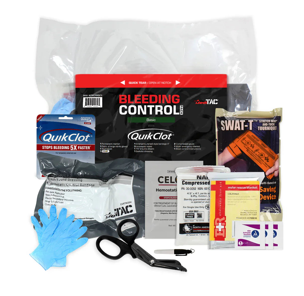 Quickclot Combat Gauze | Sterile Gauze Pads - Meditac Kits – MediTac Kits