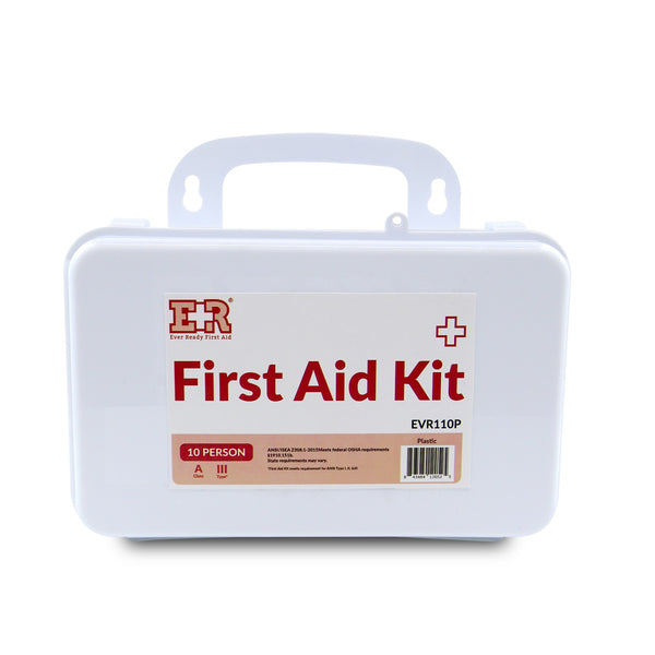 10 Person First Aid Kit – Plastic Case, Type III, ANSI A, OSHA Complia