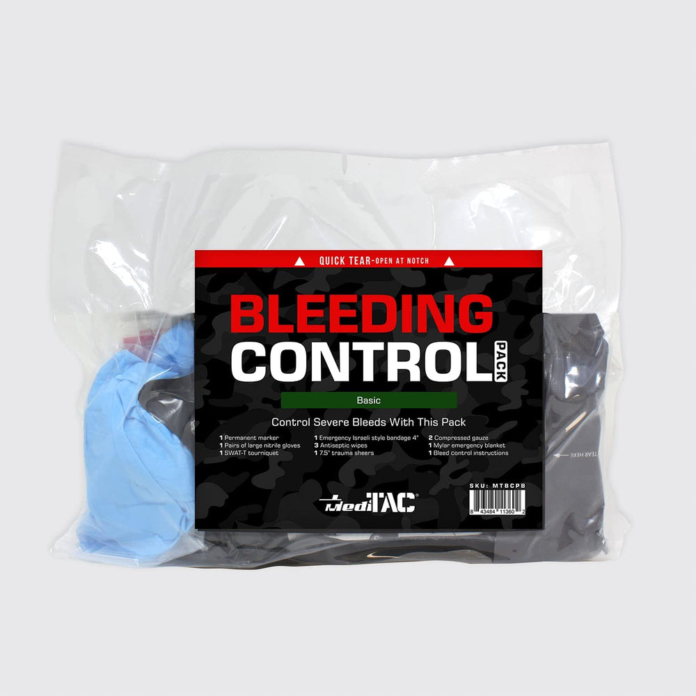 MediTac Basic Bleeding Control Pack Feat. SWAT-T Tourniquet, Emergency